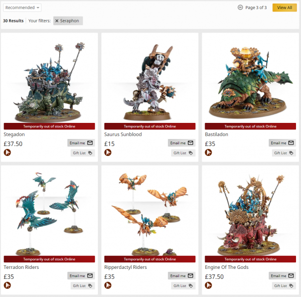 AoS - Lots of discontinued Seraphon models! | Lustria Online